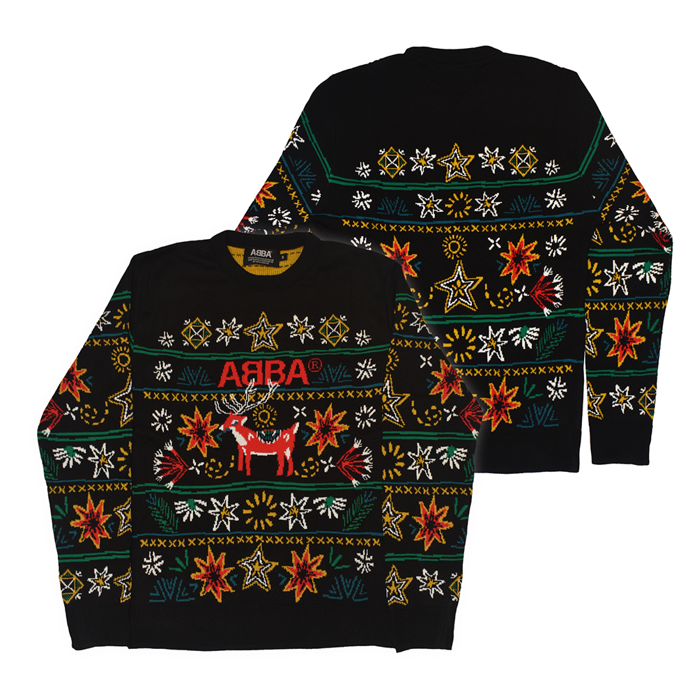ABBA FESTIVE JUMPER - BLACK – Official ABBA Voyage Store