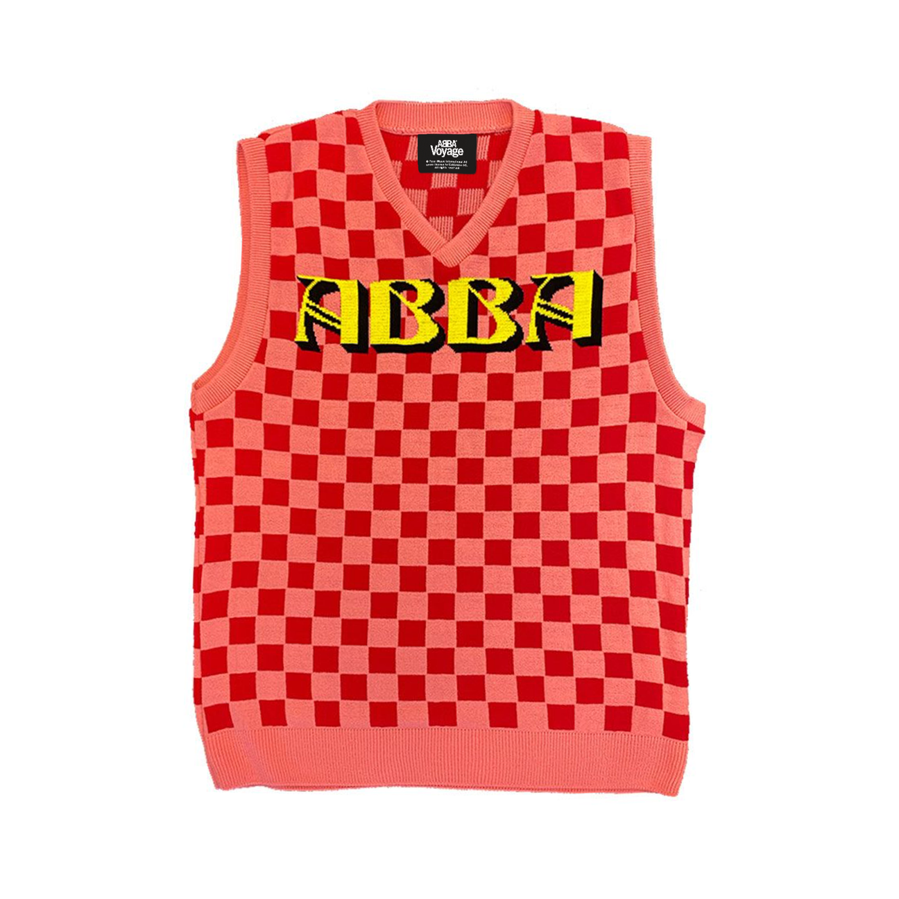 CHEQUERED PINK SWEATER VEST - Official ABBA Voyage Store