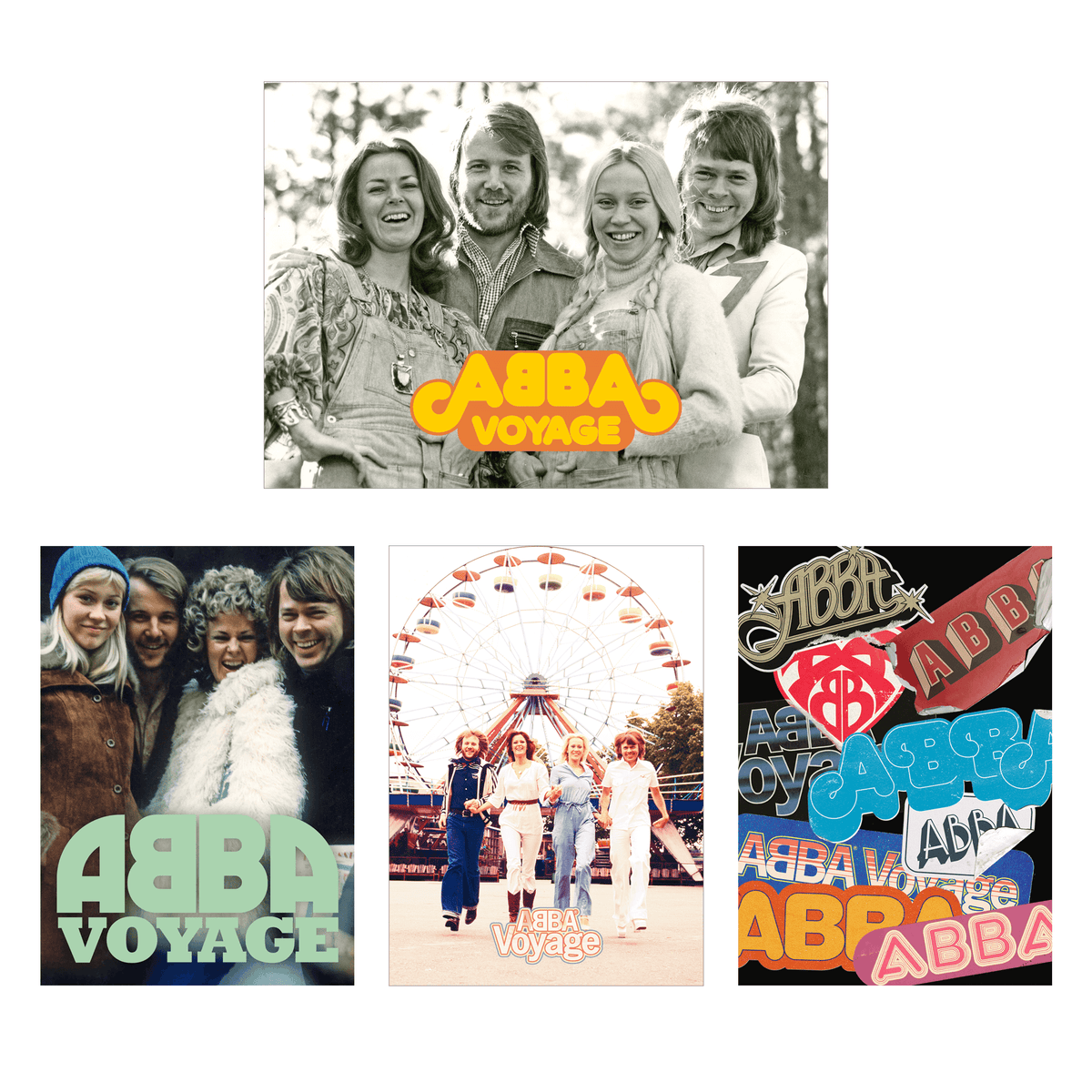 VINTAGE IMAGE & LOGO POSTCARD SET - Official ABBA Voyage Store
